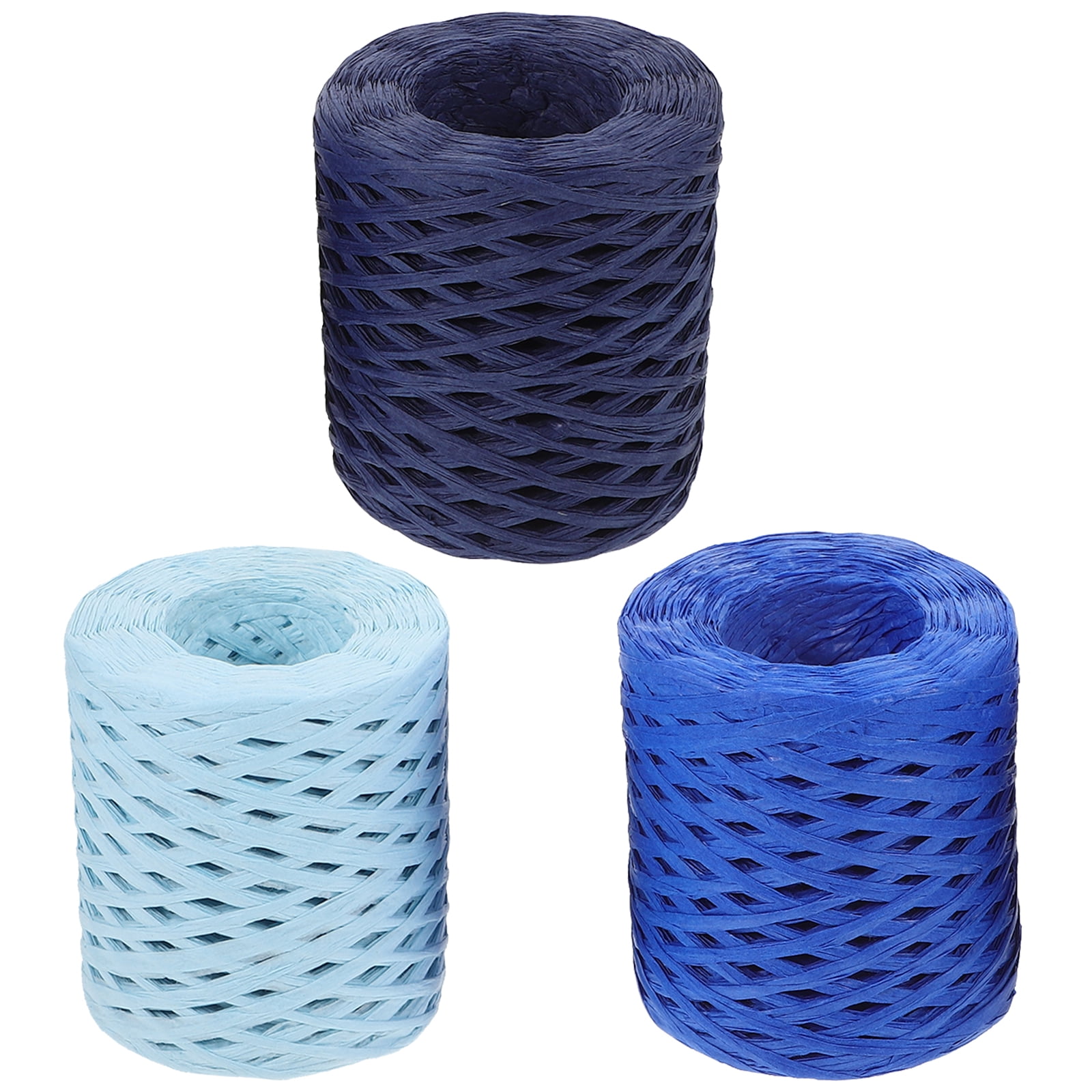 3 Rolls Colored Raffia Paper Rope Raffia Ribbon Creatibe Packing Paper ...