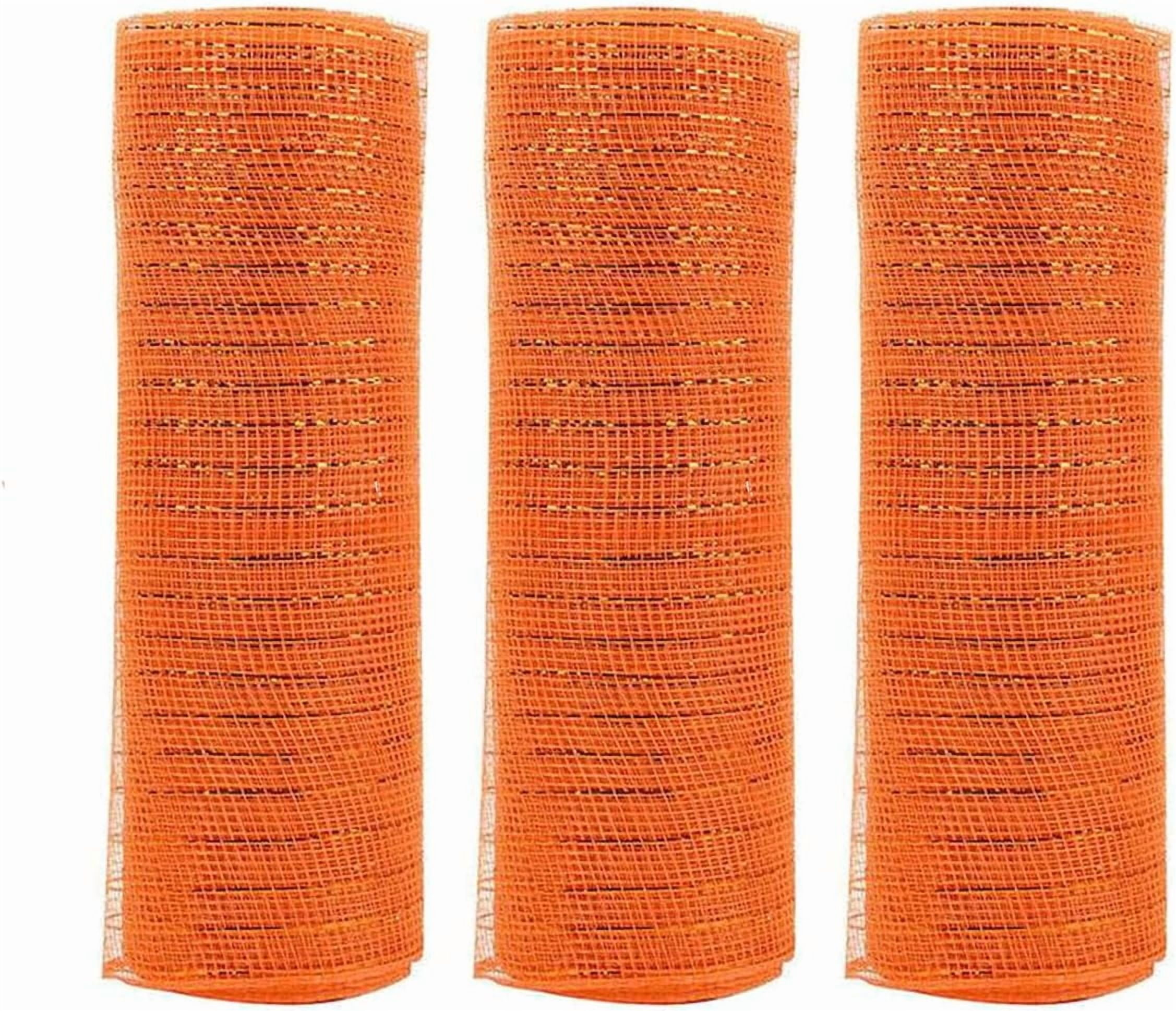 3 Rolls Deco Mesh Ribbon for Wreath Making Supplies, 10 Inch x 30FT ...
