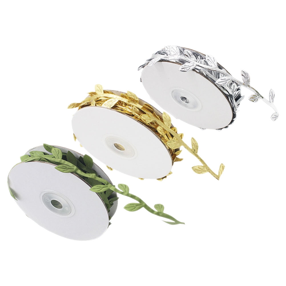 Guichaokj 3 Rolls Decor for Thanksgiving Green Ribbon Decorative Gift ...