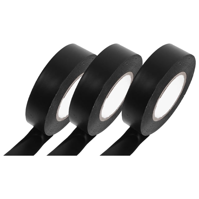 3 Rolls Electrical Insulating Tape Black Duct Tape Electric Tape Black ...