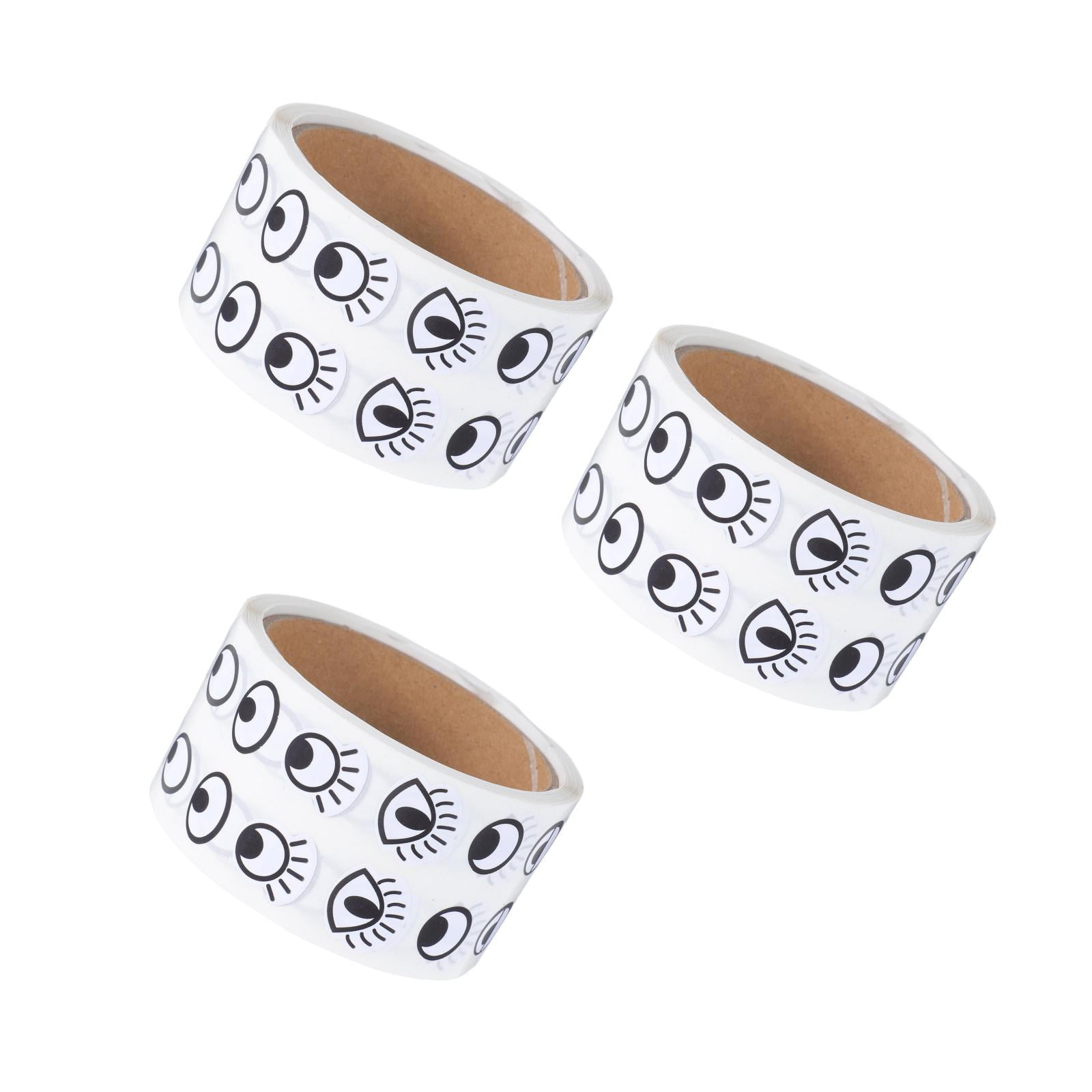 3 Rolls Eye Stickers Roll Children Stickers Self-Adhesive Googly Eyes ...