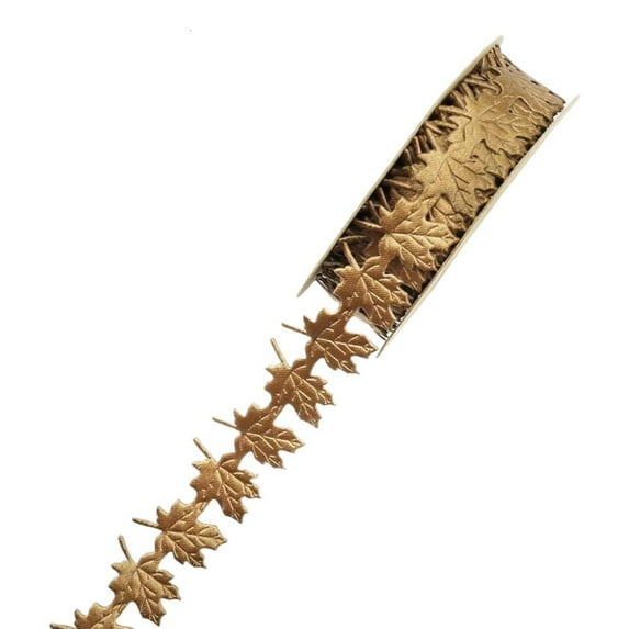 3 Rolls Fall Ribbons Maple Leaf Ribbons Thanksgiving Ribbons Craft ...