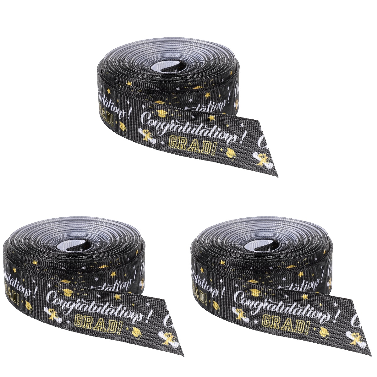 3 Rolls Graduation Season Ribbon Crafts Delicate Ribbons for Gift ...