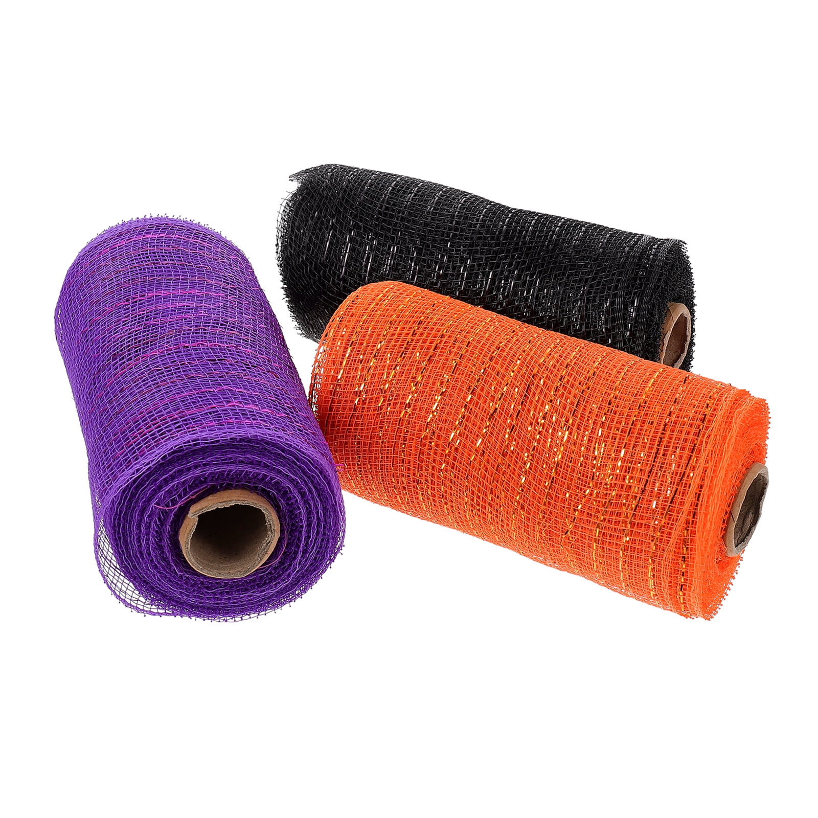 3 Rolls Halloween Gauze Mesh Ribbon Decor Decorate Gift Poly Ribbons ...
