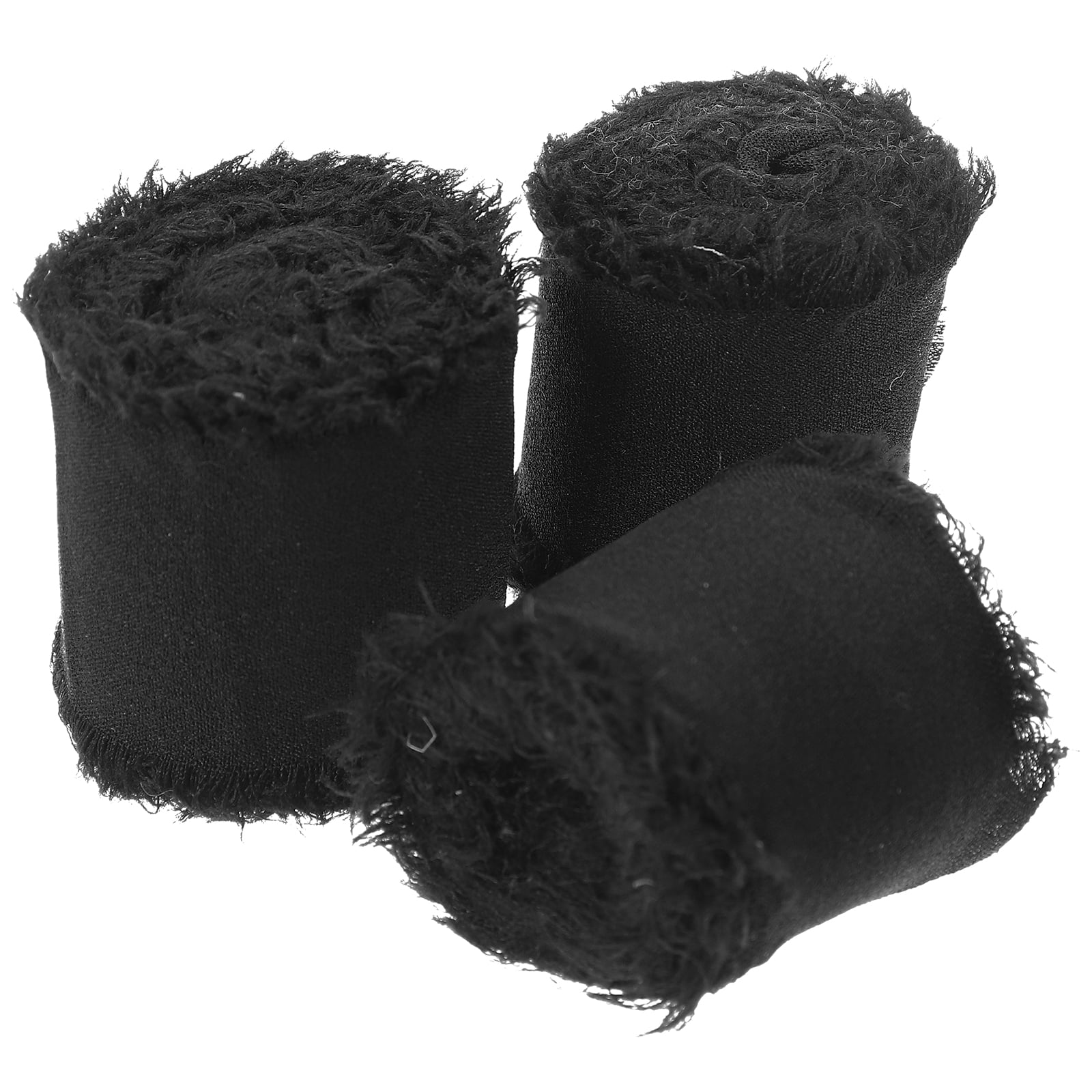 3 Rolls Hand-torn Chiffon Raw Edge Webbing Hand-held Flower Straps ...