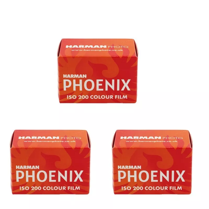 3 Rolls Harman Photo Phoenix 200 Color Negative Film, 36 Exposure ...