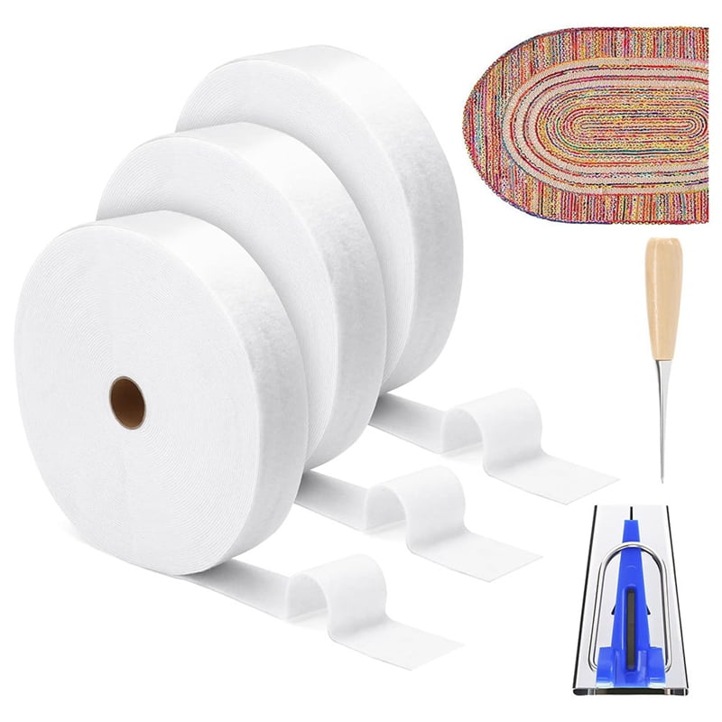 3 Rolls JellyRoll Batting Strips for Rugs, Accessories Sasher Tool Awl ...