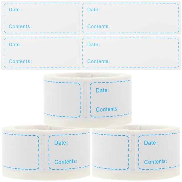 3 Rolls Meal Prep Container Feeder Self-adhesive Label - Walmart.com