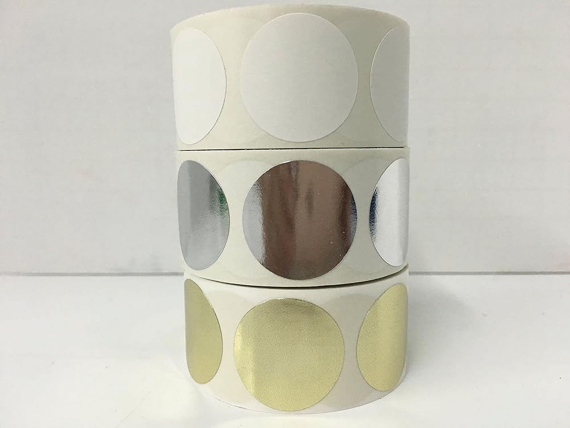 3 Rolls Of 500 Labels Each Color 1" Round Blank Circle Color Coded ...