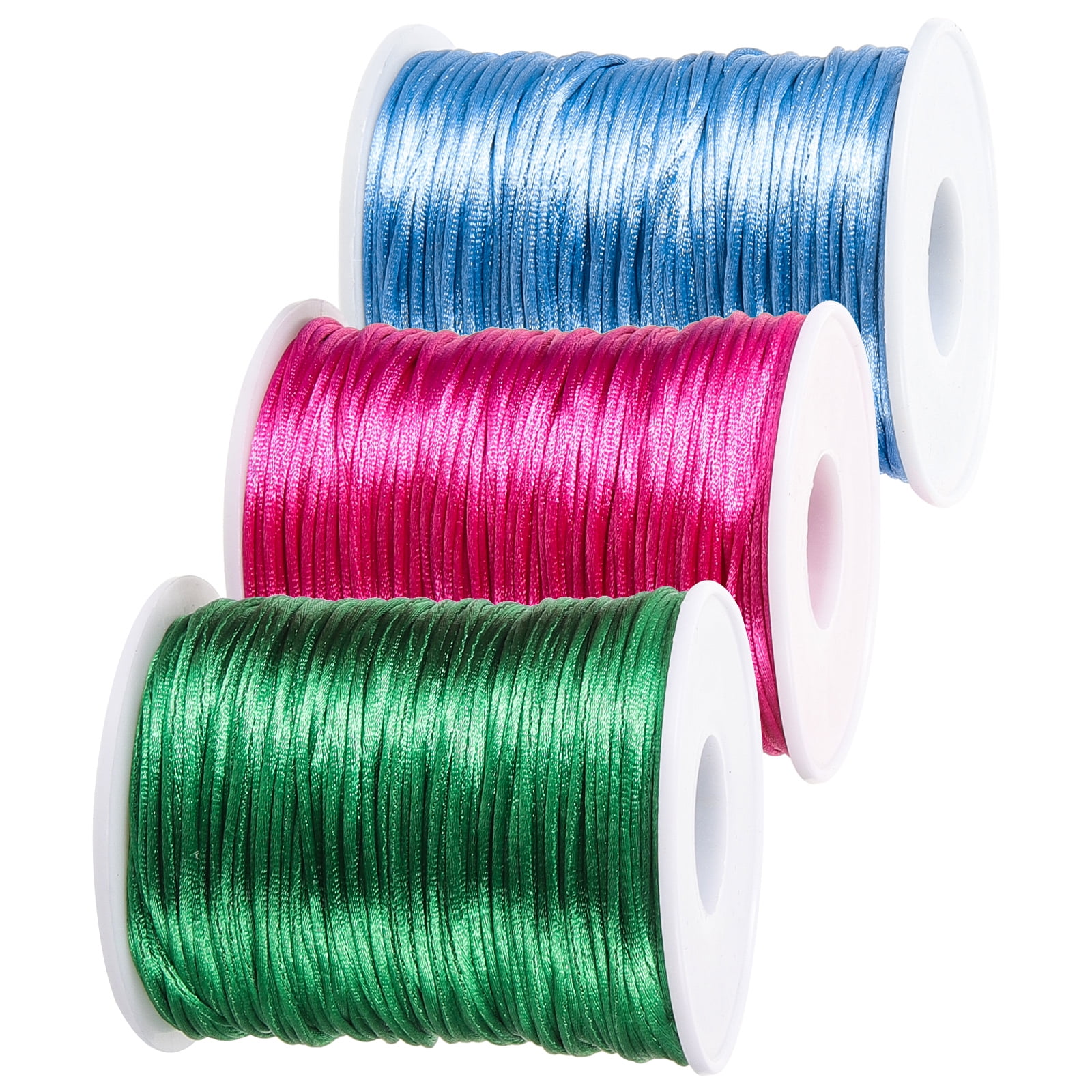 3 Rolls Polypropylene Lace Cord Knitting Thread Quilting Thread Macrame ...