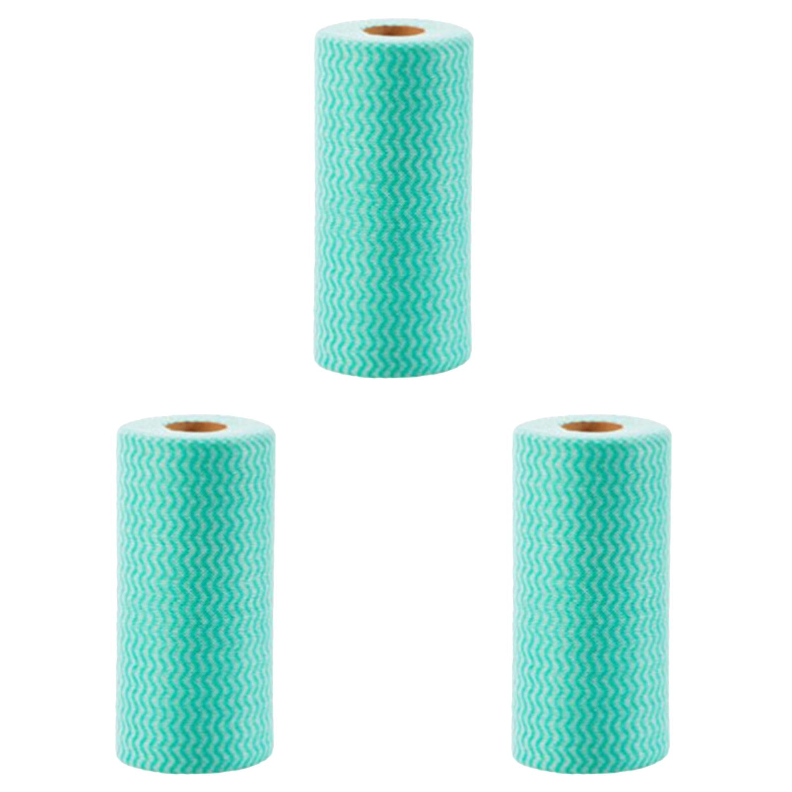 3 Rolls Reusable Dish Cloths Roll - 150 Count Disposable Cleaning ...