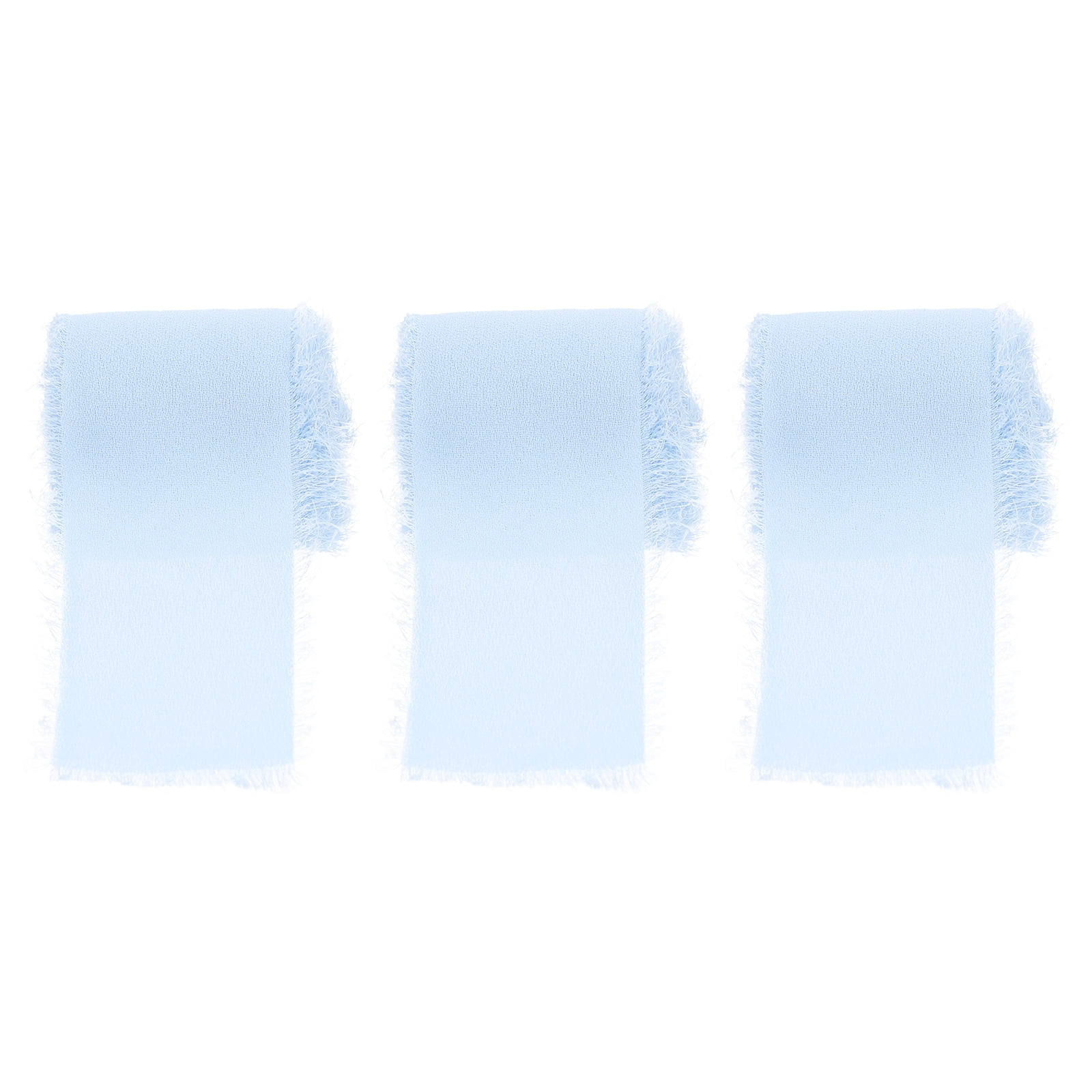 3 Rolls Ribbon for Flower Bouquet Bridal Fringe Hand Torn Raw Edge Lace ...