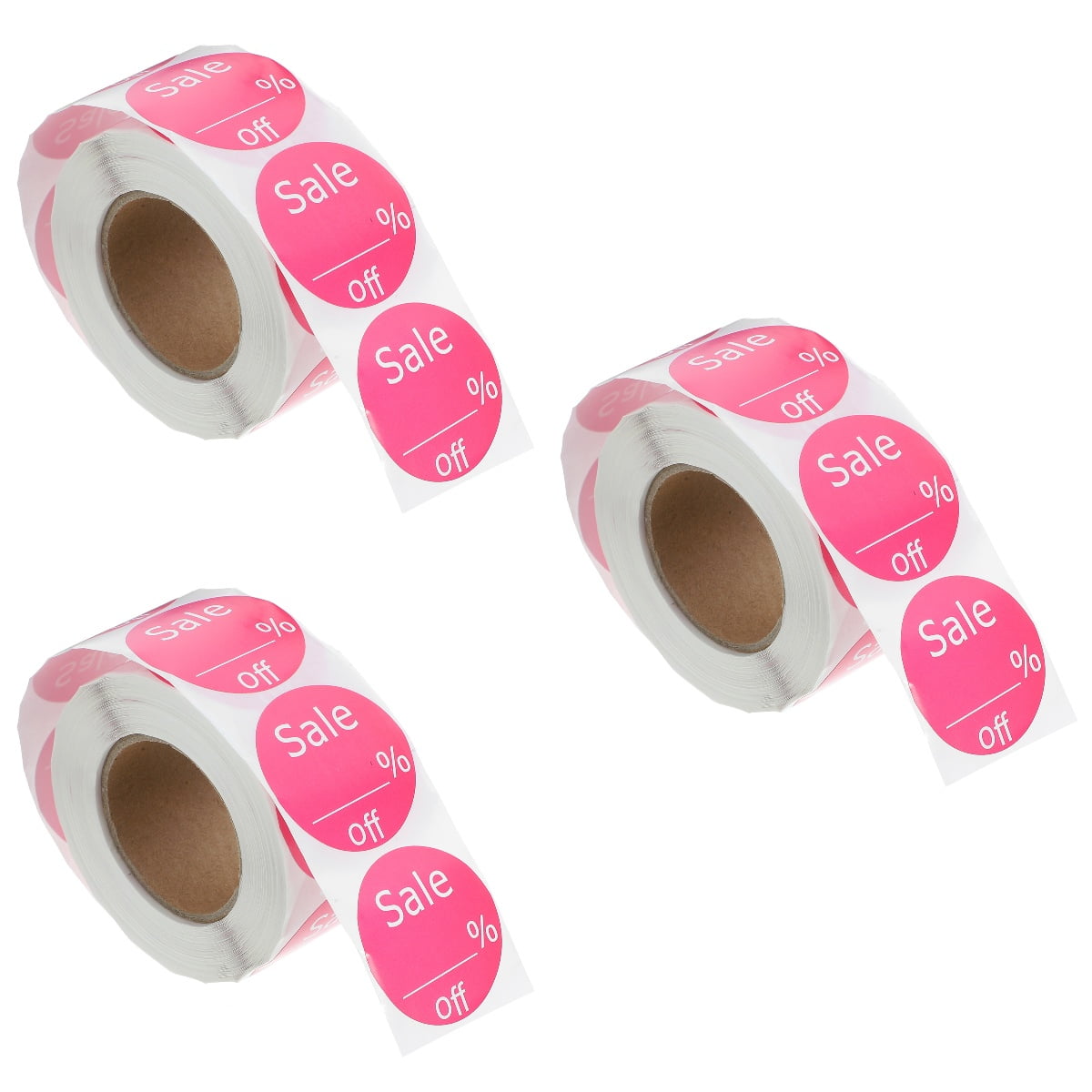 3 Rolls Round Price Label Sale Stickers Bookends Toddler Rosy - Walmart.com