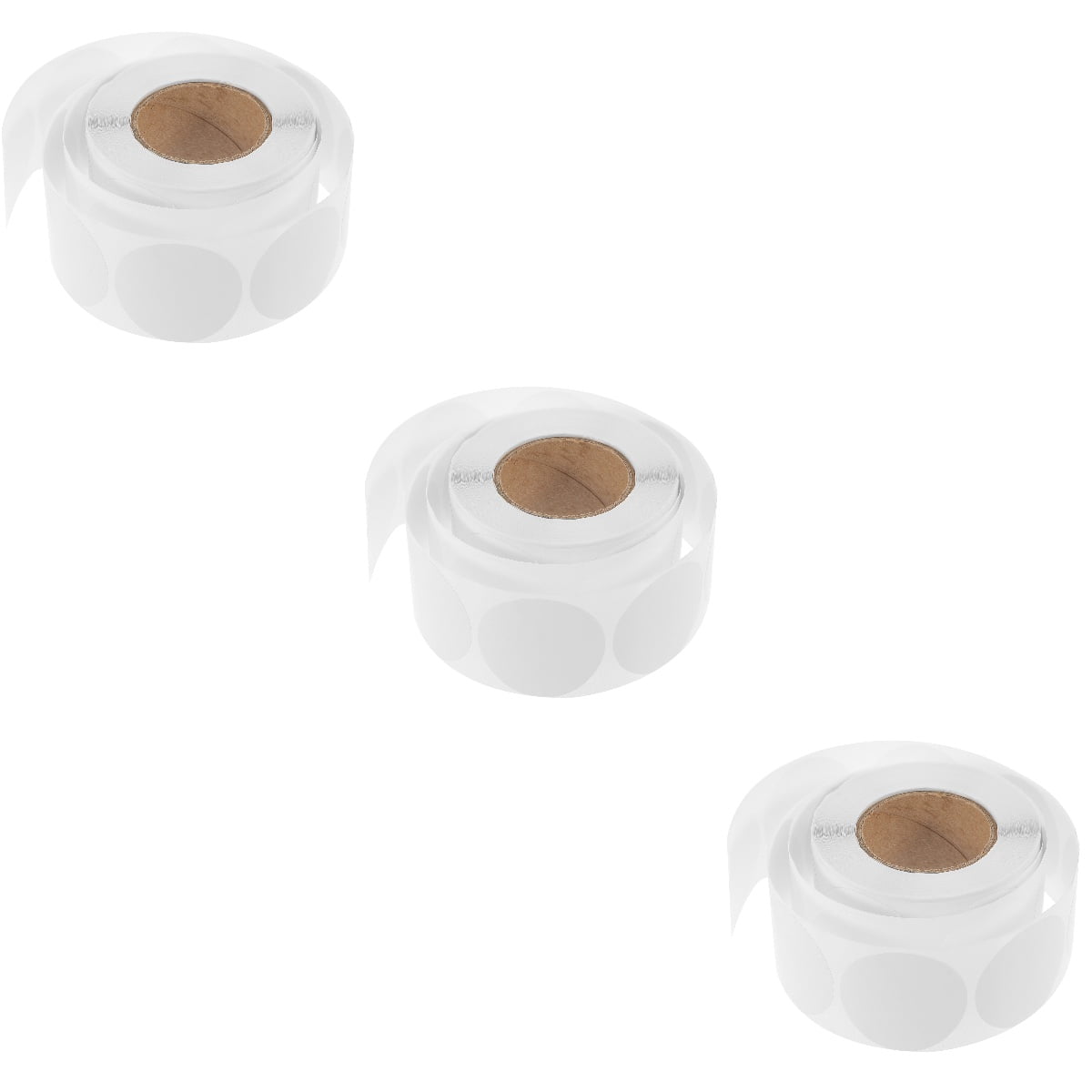3 Rolls Round Printing Paper Labels Thermal Receipt Printer Sticker ...