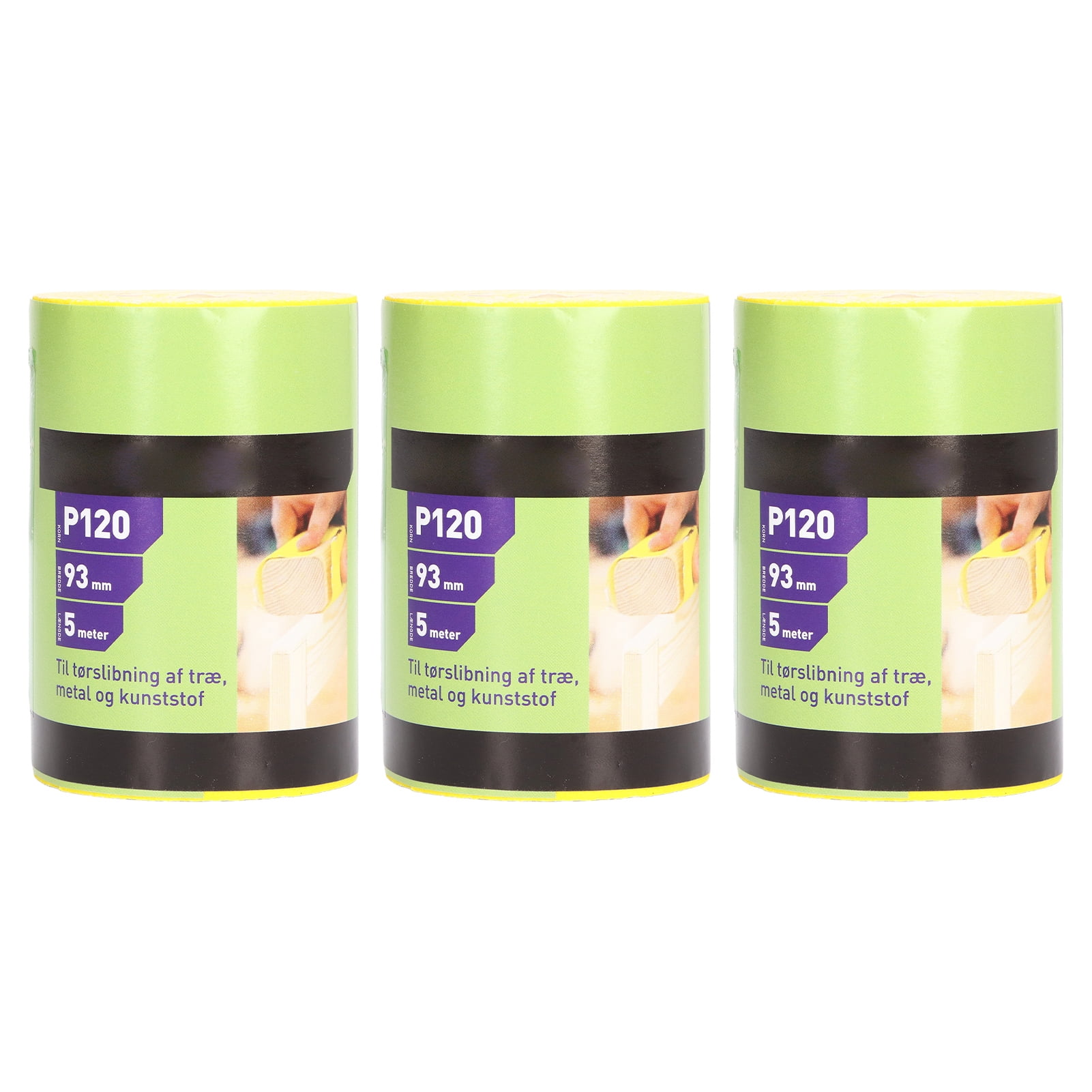 3 Rolls Sandpaper Roll 120 Grit Abrasive Sheet Polishing Grinding Tool ...