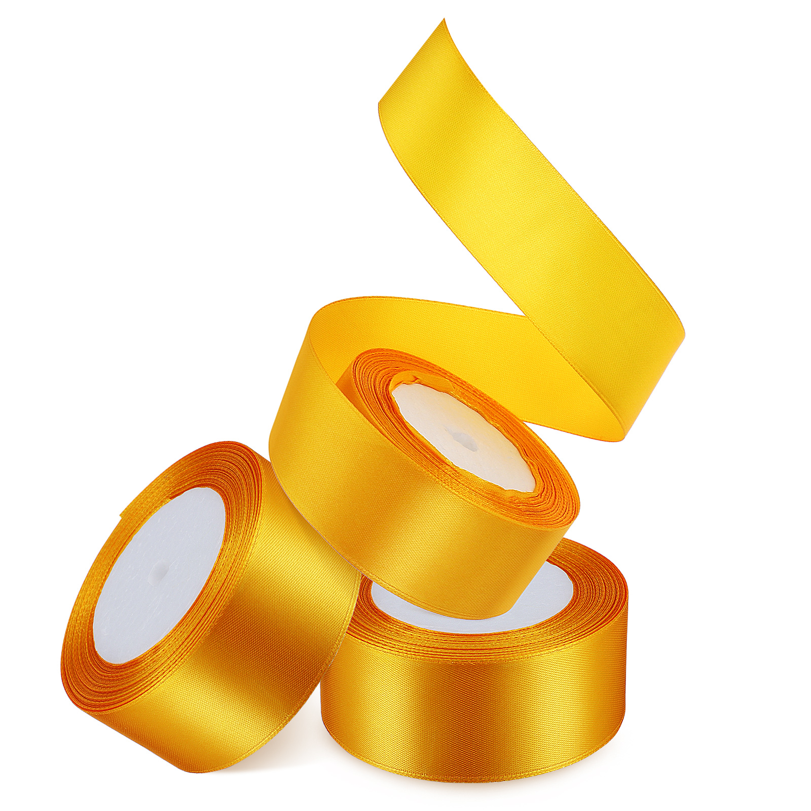 3 Rolls Satin Ribbons Gift Wrapping Ribbon Craft Decor Wide Ribbon For ...