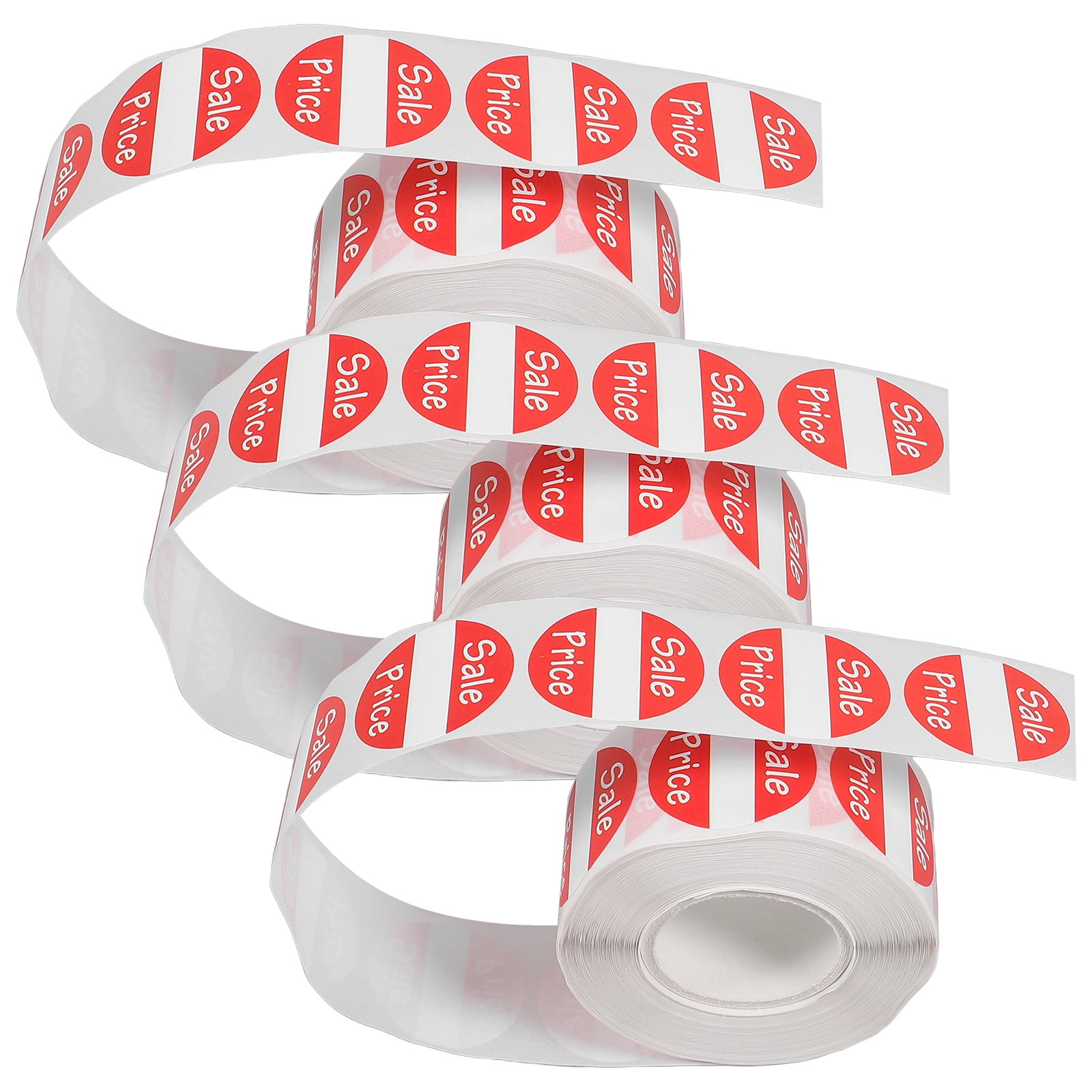 DEEPCRAFF Removable Label Roll Pricing Sale Price Stickers Red 3 Rolls ...