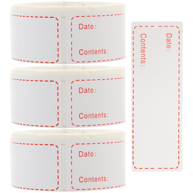 3 Rolls Self-adhesive Label Stickers Labels for Food Storage Prep ...