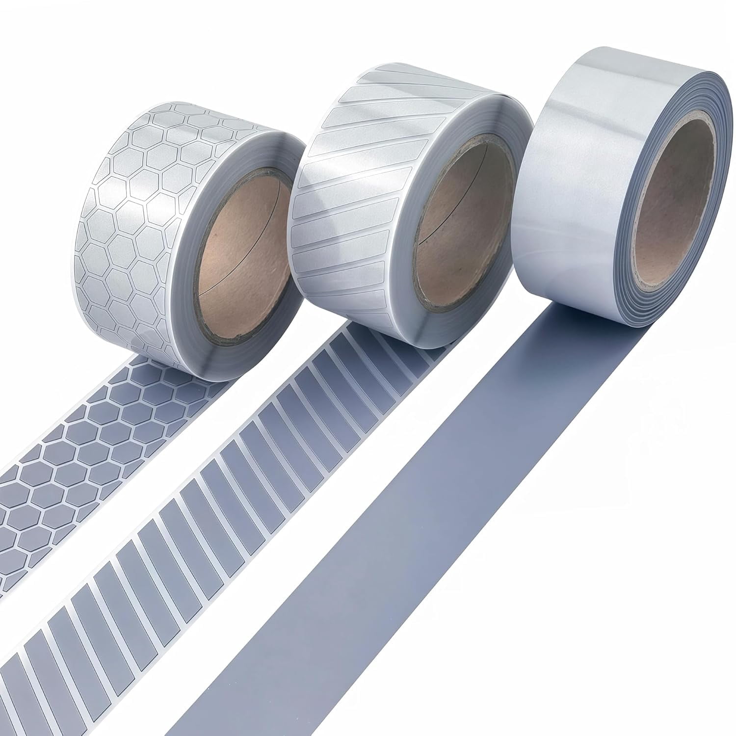 3 Rolls Silver Reflective Heat Transfer Vinyl Tape Safety Visibility ...