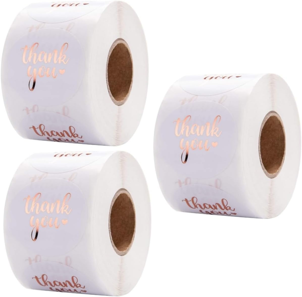 3 Rolls Sticker Roll Round Thank You Sticker Thank You Decal Thank You ...
