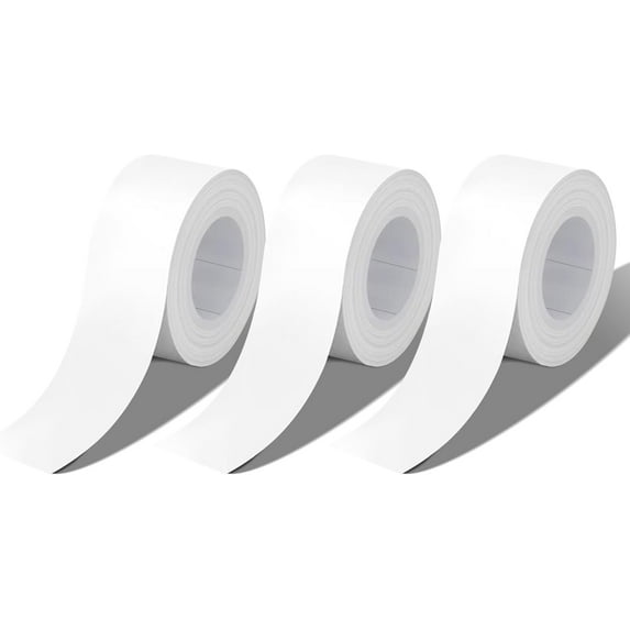 3 Rolls White Label Tape, 15mm x 4m Waterproof Label Tape Refills ...