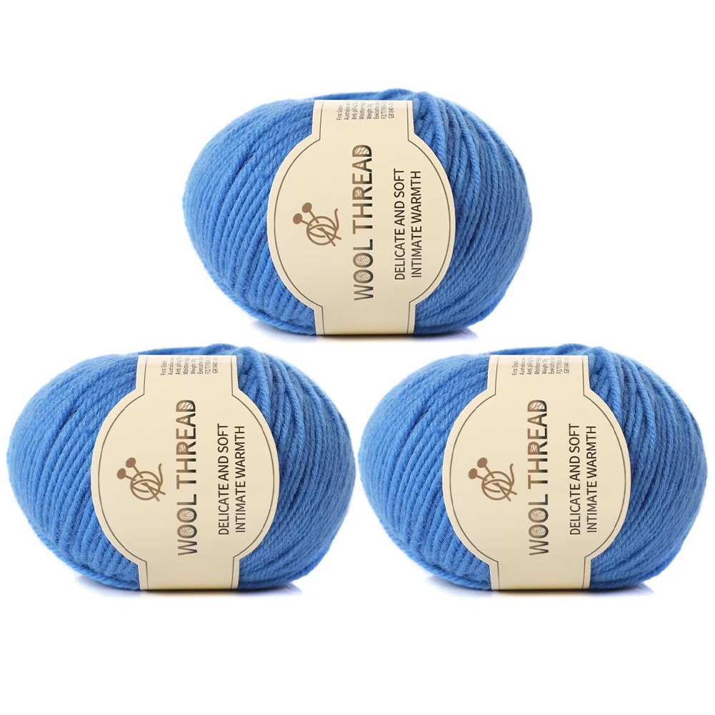 3 Rolls of Coarse Hand Woven Yarn Set Gentle Knitting Wool for Crochet ...