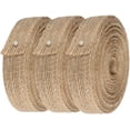 3 Rolls of Natural Burlap Fabric Ribbon for Wedding Events Party Gift ...