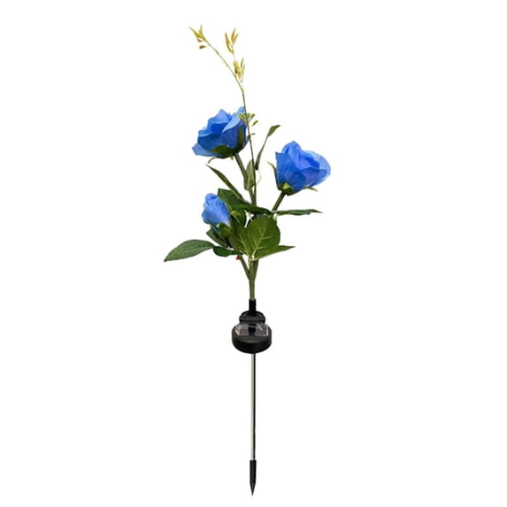 3 Rose Solar Powered Ground Mounted Lamps Courtyard Garden Courtyard ...
