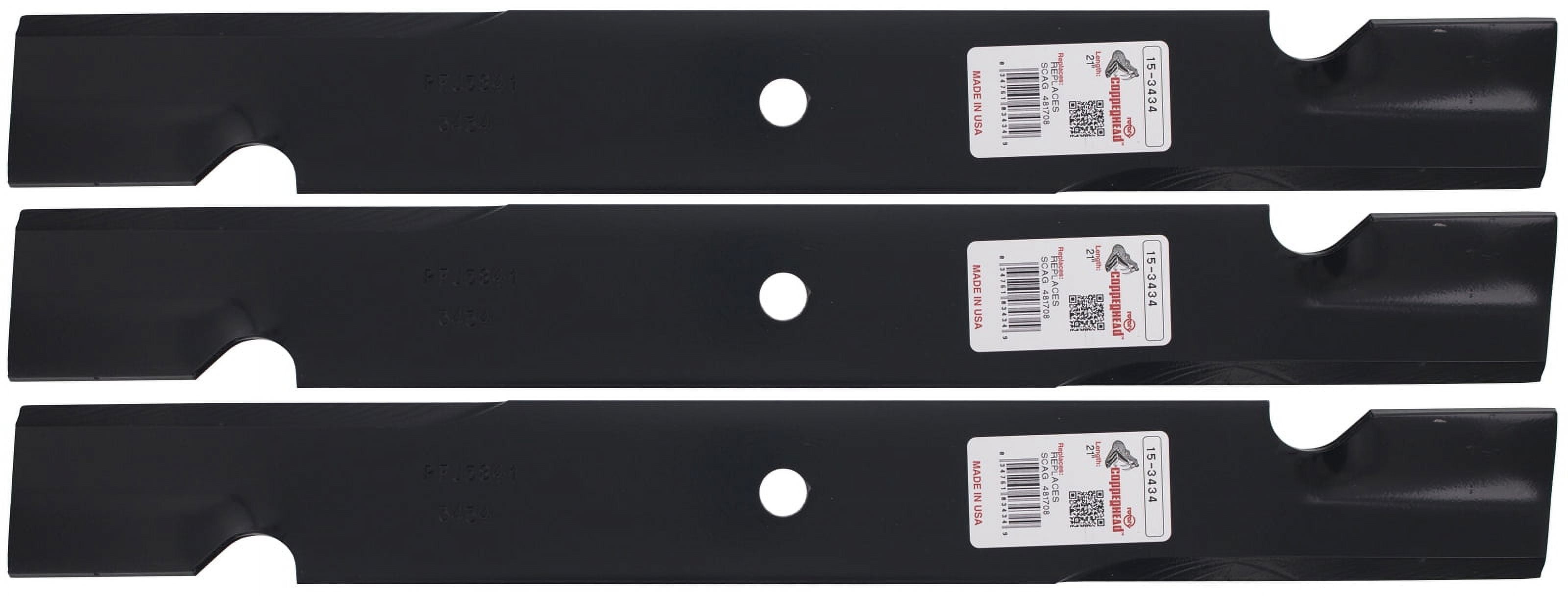3 Rotary® 3434 Mower Blades for Bobcat® Ferris® Scag® Snapper® 61" Deck ...
