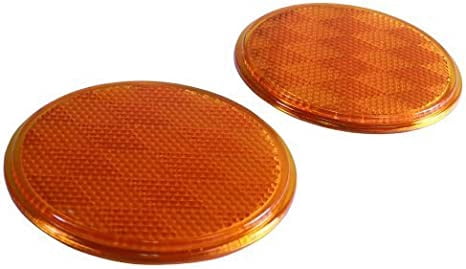 3" Round Amber Reflectors (2 Pack) - Walmart.com