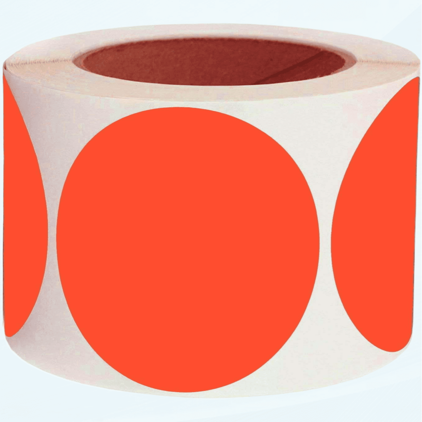 3" Round Fluorescent Red Orange Color Coding Dot Labels | Target Repair ...