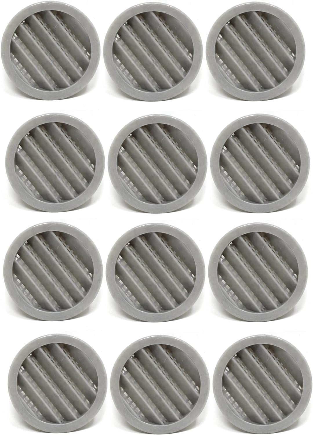 3" Round Plastic Louver Soffit Air Vent Reptile Screen Grille Cover (12 ...