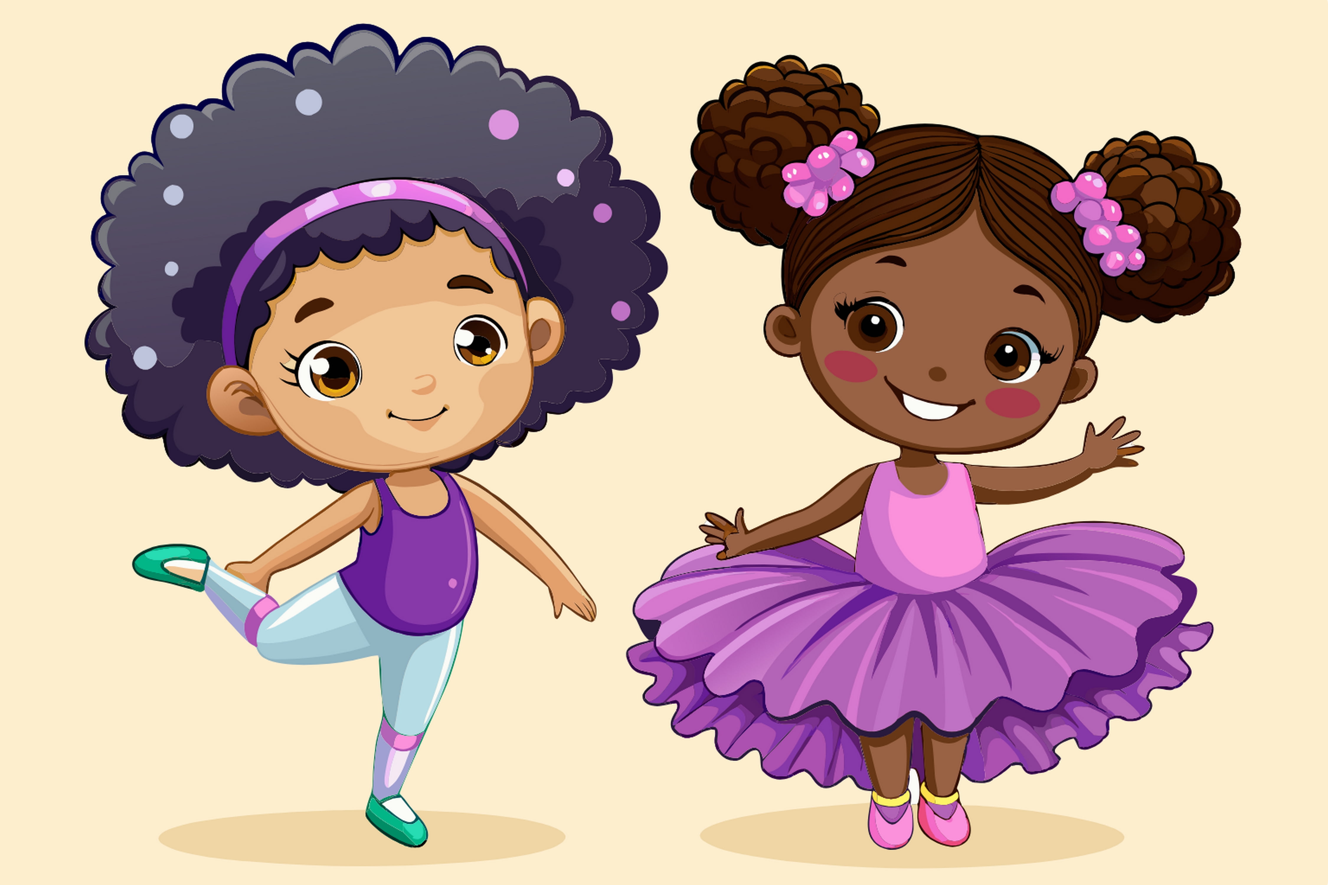 3" Round Pre-Cut Cartoon Ballerina Friends Dancing Photo Edible Image ...