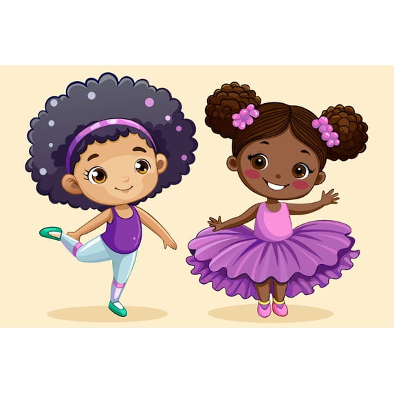 3" Round Pre-Cut Cartoon Ballerina Friends Dancing Photo Edible Image ...