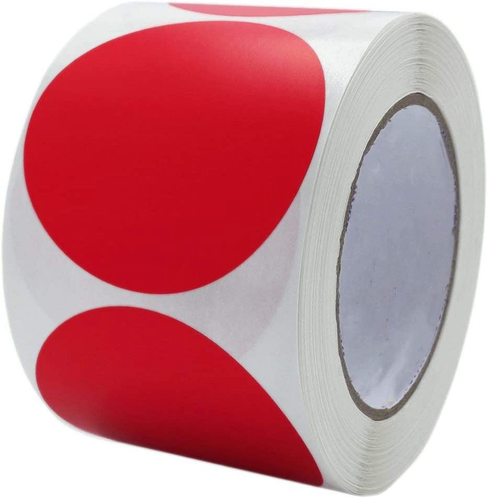 3" Round Red Color Coding Dot Labels | Target Repair Pasters Stickers ...