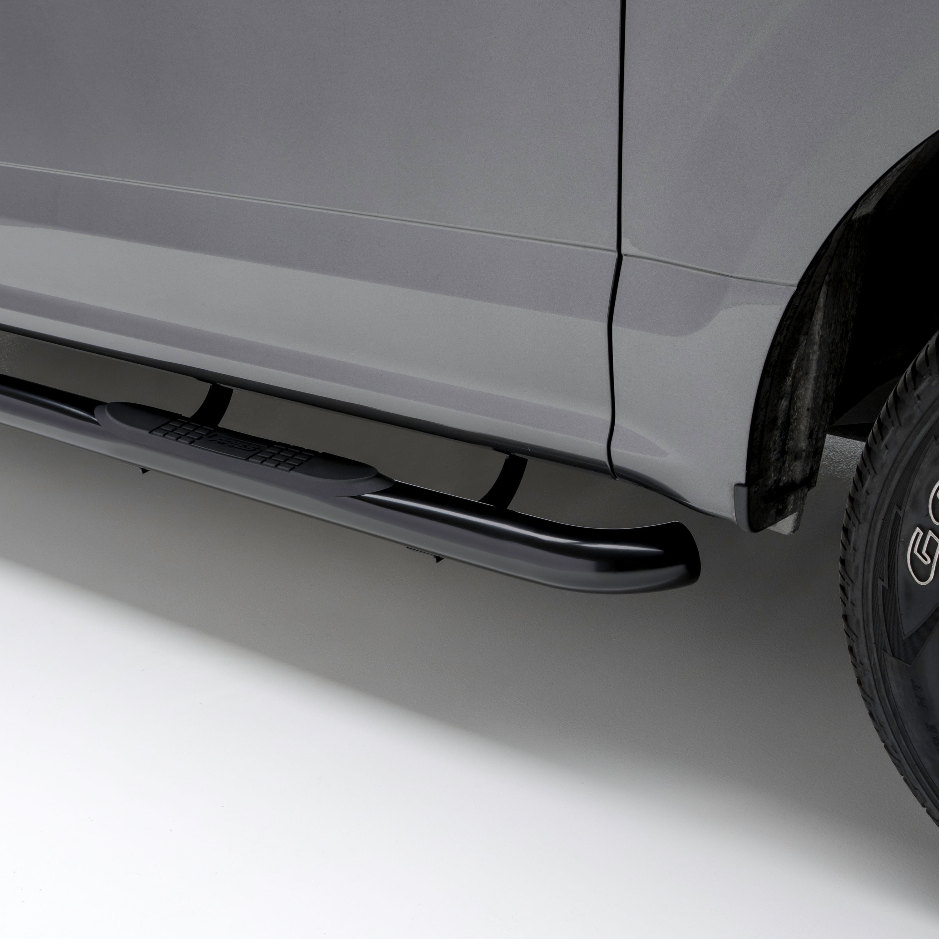 3" Round Semi-Gloss Black Steel Side Bars - Walmart.com