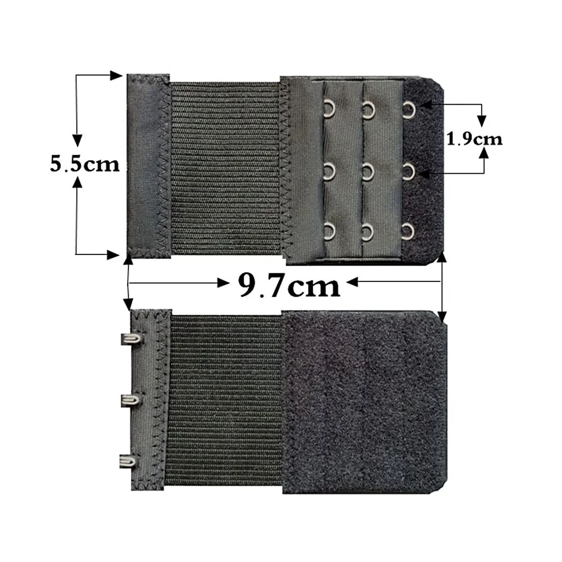 3 Row Bra Extender 3 Hook Bra Clasp Strap Extension Soft Bra Strap ...