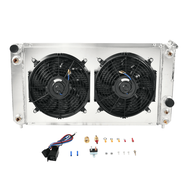 3 Row Radiator+Shroud Fan for Chevy S10 LS Swap SS ZR2 4.3 V6 1996-2005 ...