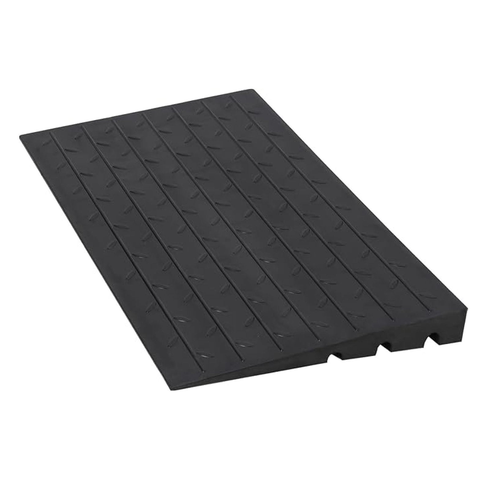3" Rubber Threshold Ramp, 3 Channels Cord Cover Portable Anti-Slip ...