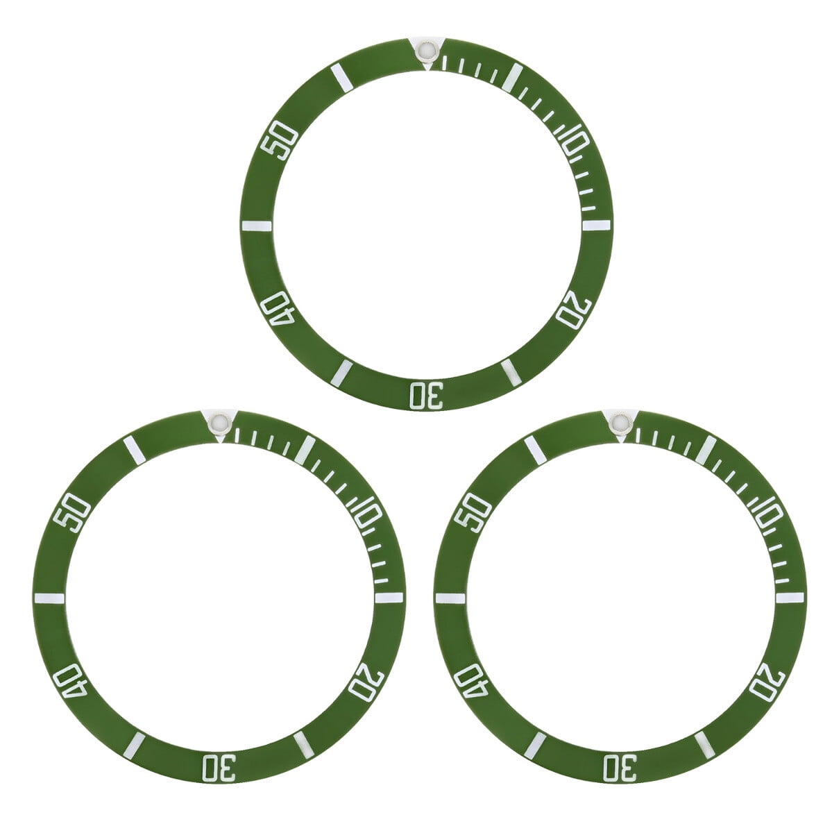 3 SUBMARINER GREEN BEZEL INSERT ALUMINUM FOR ROLEX WATCH 16610LV ...