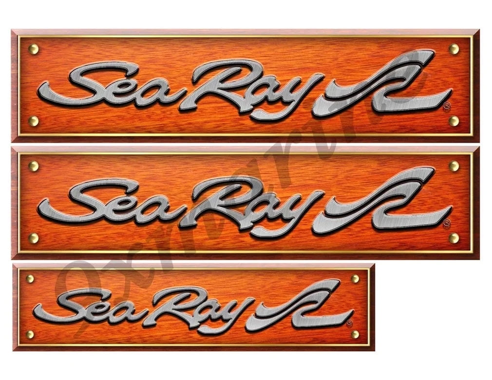 3 Sea Ray Interior Wood Style Stickers - Walmart.com