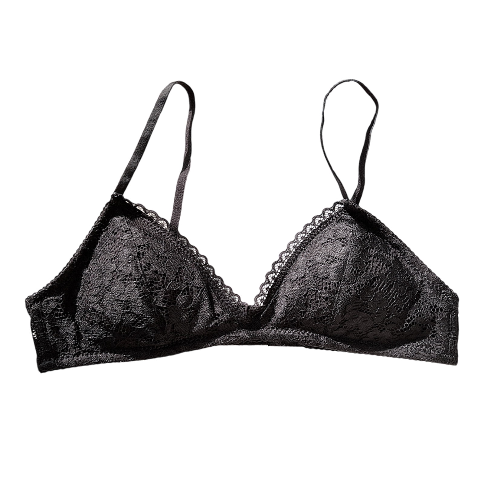 3. Seamless Triangle Bralette Bra - Thin Padded Bras with Adjustable ...