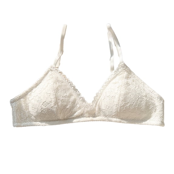 3. Seamless Triangle Bralette Bra - Thin Padded Bras with Adjustable ...