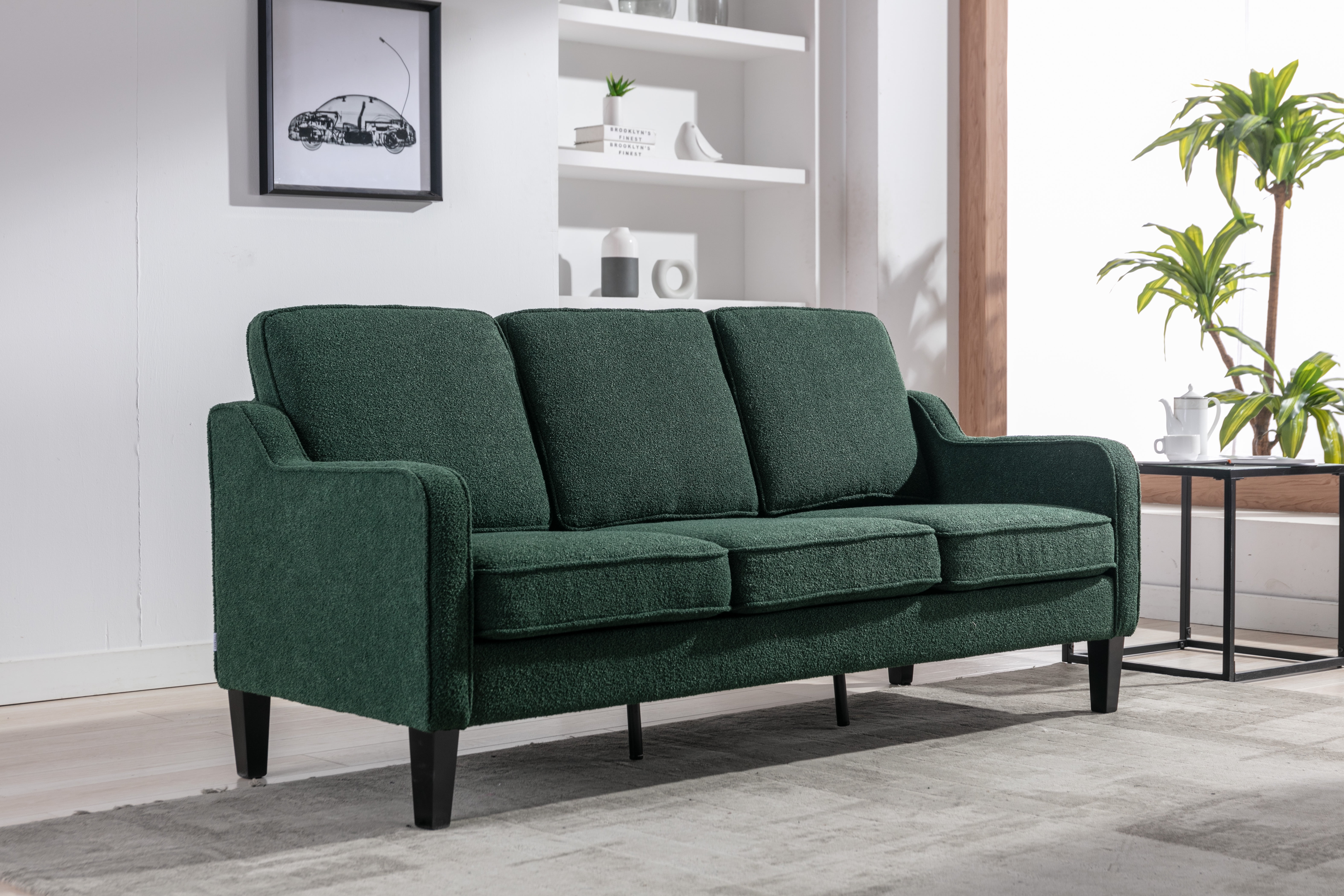 Chesterfield Sofa, 70.87" Modern 3 Seater Velvet Accent Couch with ...