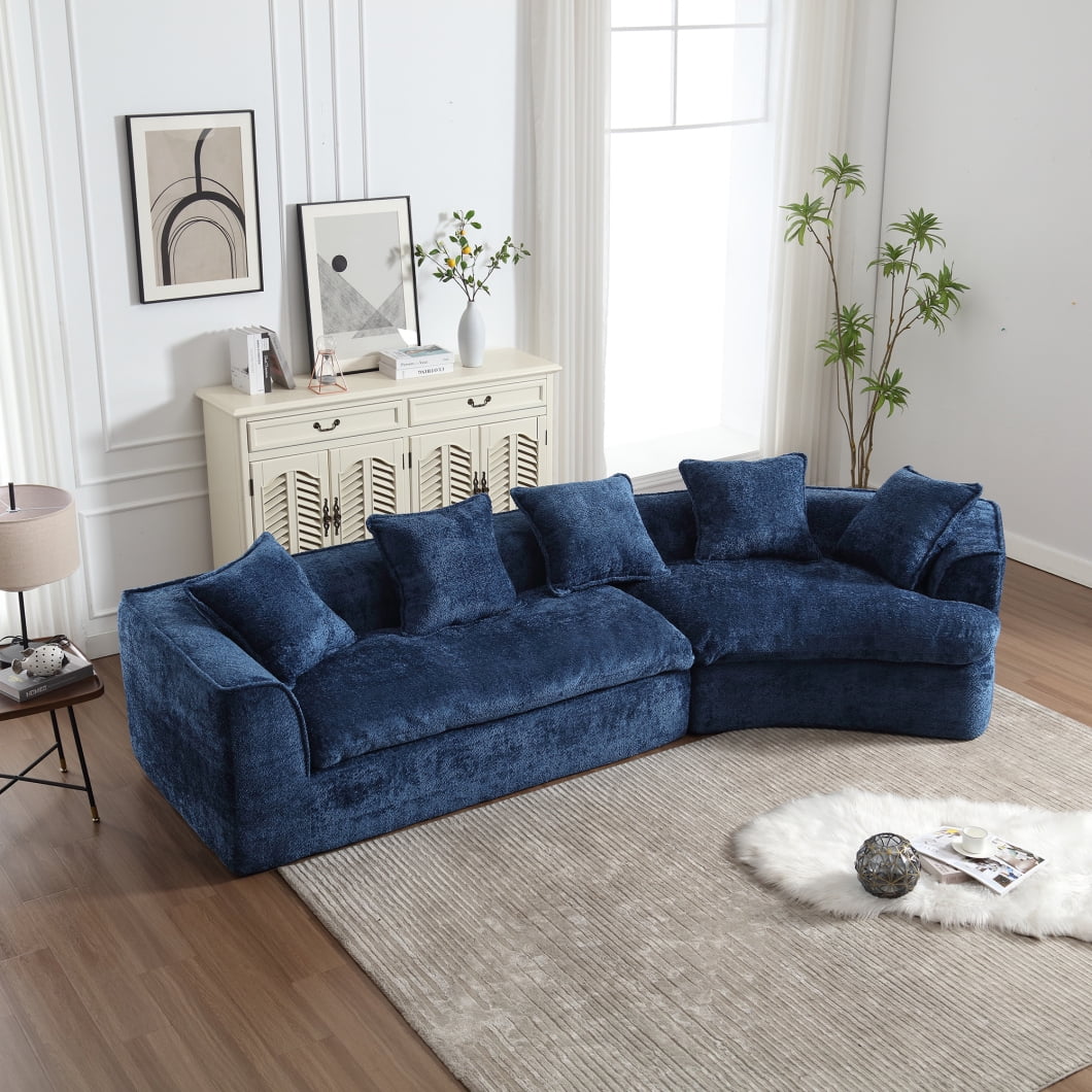 3 Seater Boucle Sofa for Living Room, Oversized Comfy Loveseat Sofa ...