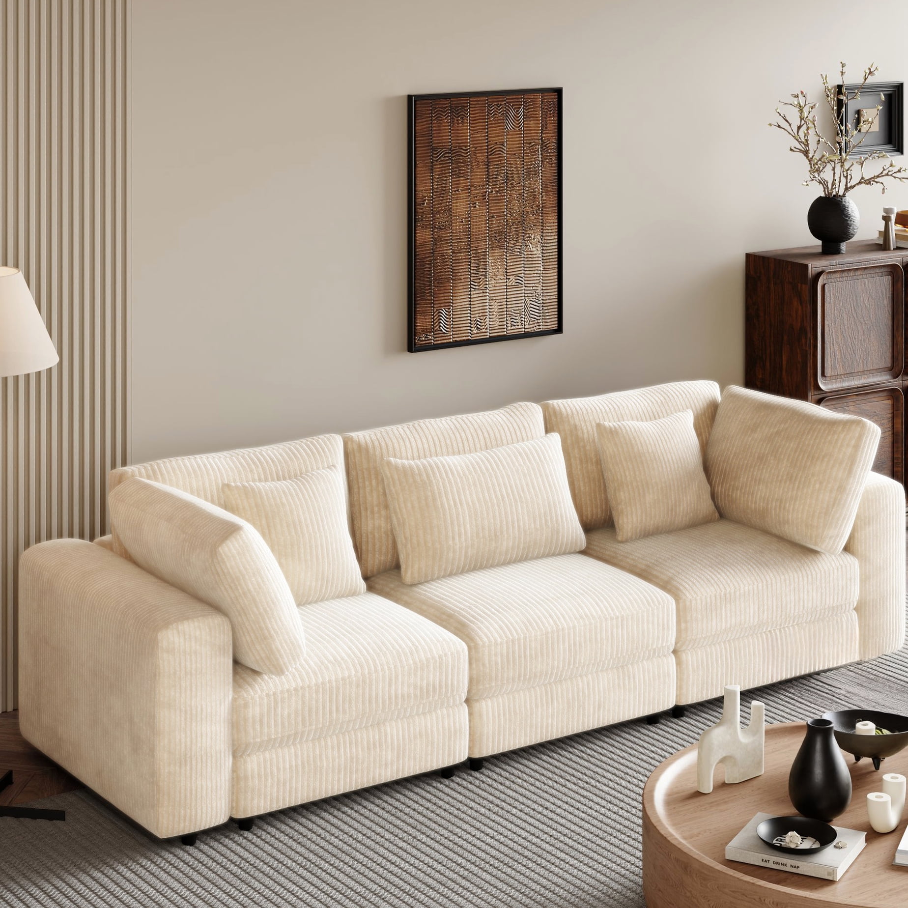 3 - Seater Couch, Soft Material - Sinuous Spring Construction - Living ...