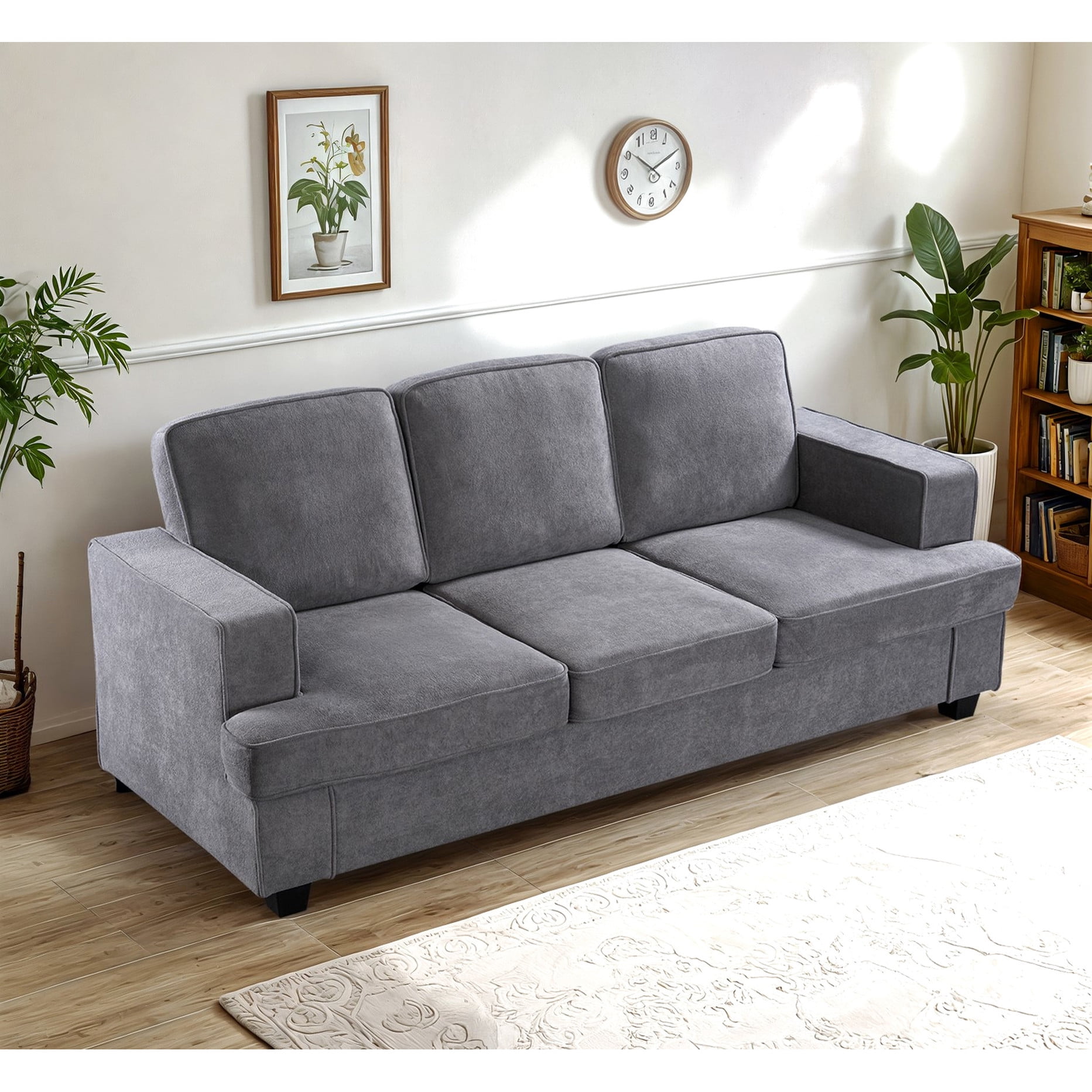3 Seater Grey | Sturdy Design with Minor Assembly | Office Break Room ...
