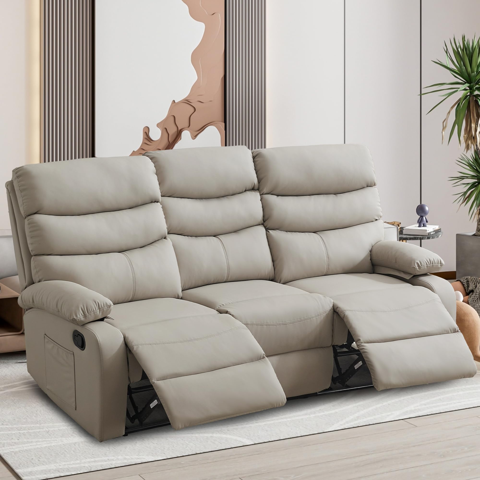 3 Seater Reclining Sofa, Loveseat Recliner Sofa Set, Home Theater ...