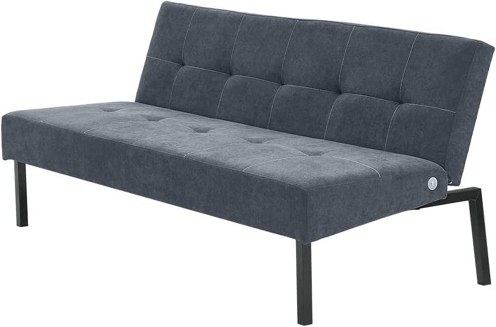 3 Seater Sofa Bed,Click Clack Armless Sofabed Fabric Couch Recliner ...