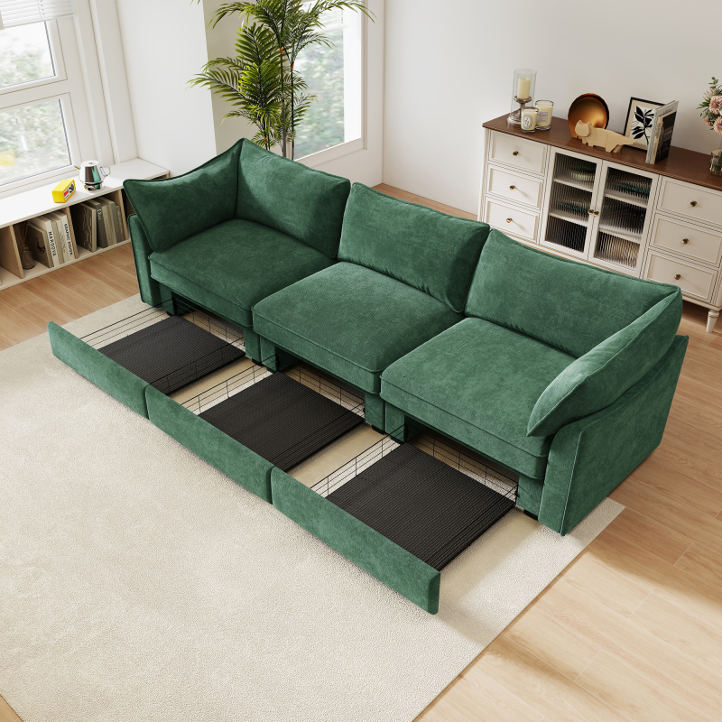 3 Seater Sofa With Storage Pull out Drawers Under Each Seat, ,3 - Seat ...